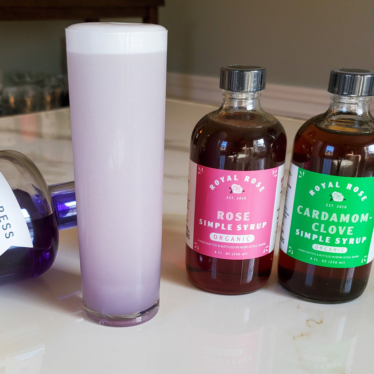 The Rose-Cardamom Purple Fizz – Royal Rose Syrups