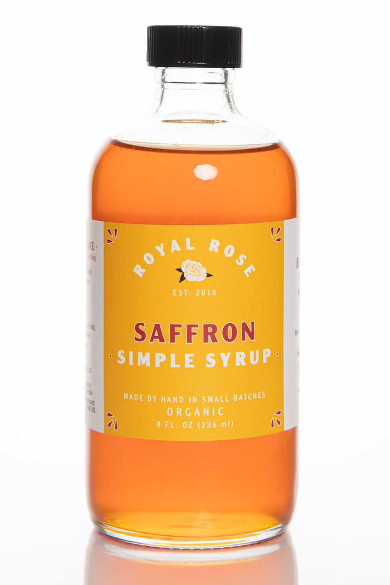 Saffron Organic Simple Syrup – Royal Rose Syrups
