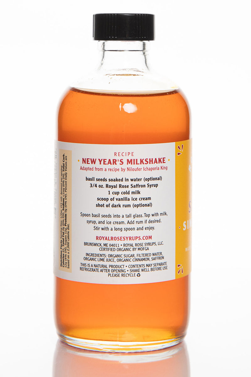 Saffron Organic Simple Syrup – Royal Rose Syrups